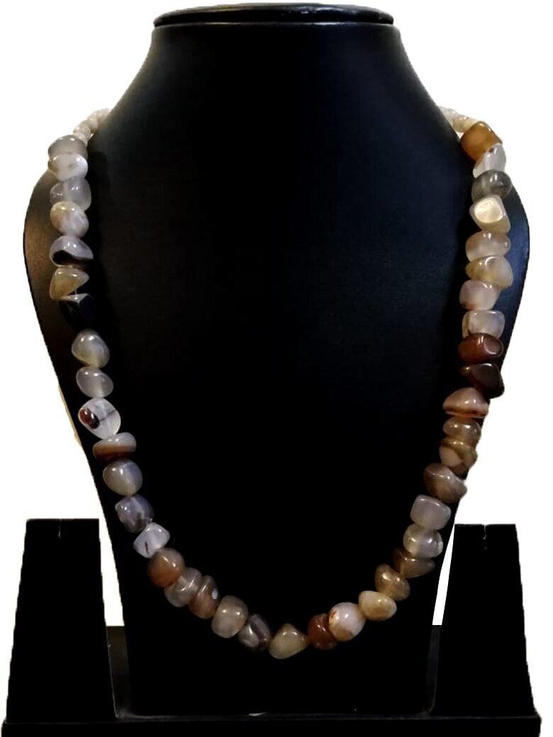 STONE NECKLACE / BOHO NECKLACE / NATURAL CRYSTALS / VINTAGE SEMI ...